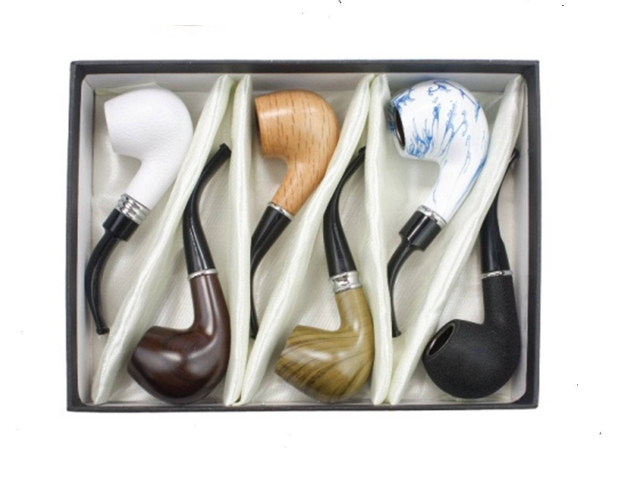 Nirvana Wood Look Pipe Set - Assorted (6pcs) – Golden Cedar Wholesale
