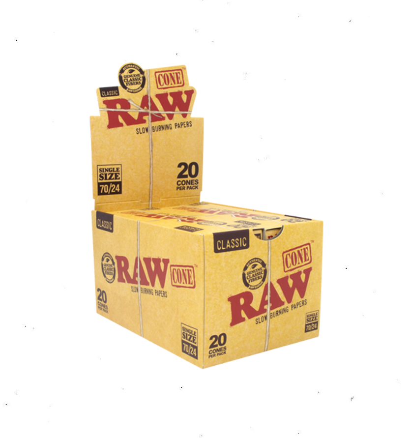 RAW - Classic 20pk Pre Roll Cones (70mm/24mm)(12 packs) – Golden Cedar ...