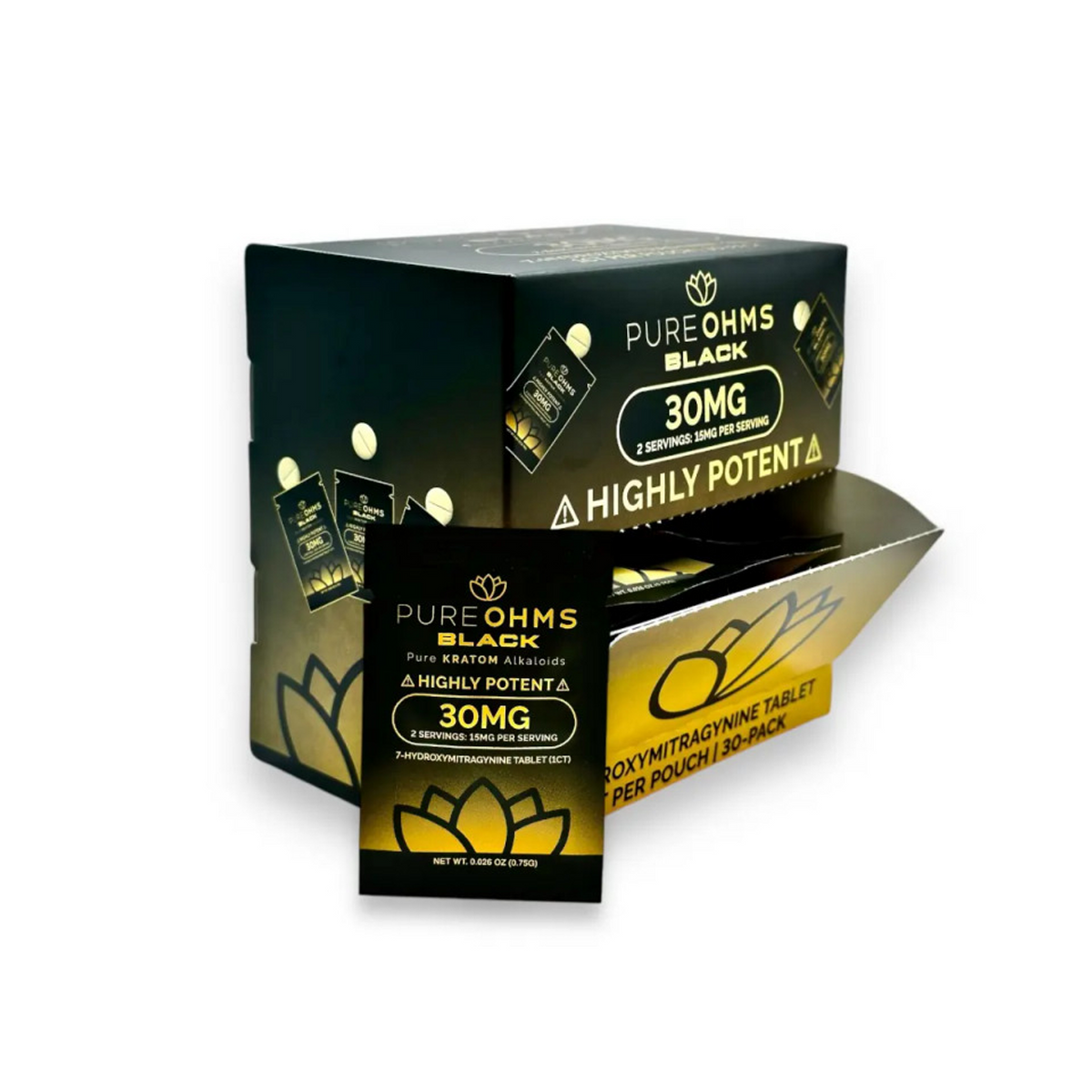 Pure Ohms - Black (30mg)(1 count) – Golden Cedar Wholesale