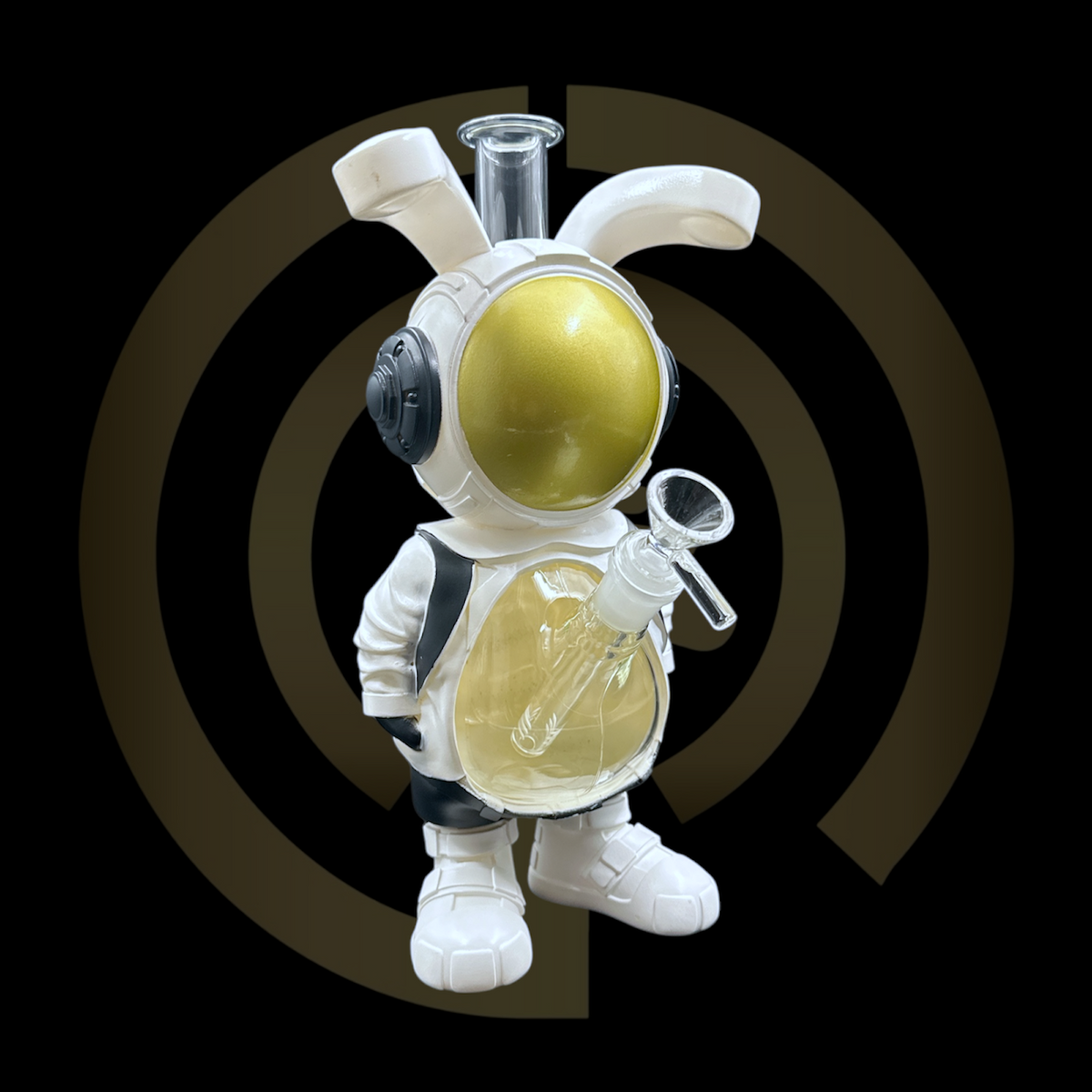 Glass Water Pipe - Astro Rabbit (12") – Golden Cedar Wholesale