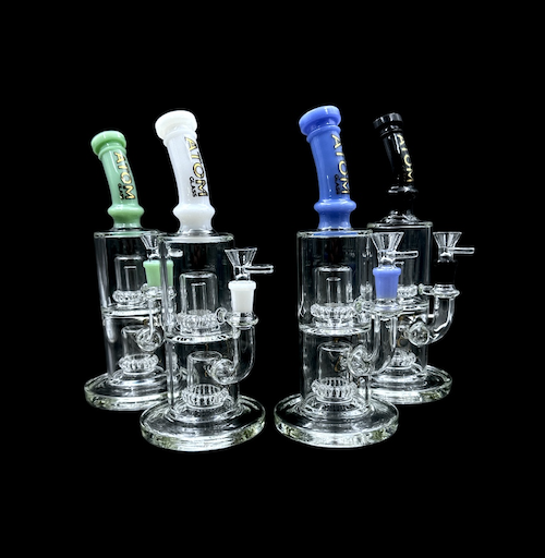 Atom Glass - Double Perc (12") – Golden Cedar Wholesale
