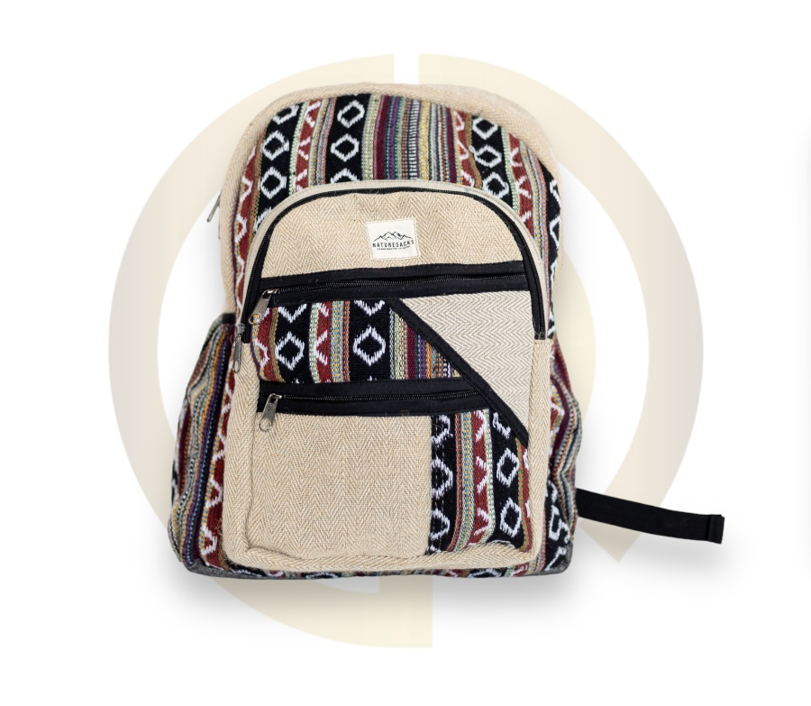 Nature Sacks - Handcrafted Hemp Backpack - Black Design – Golden Cedar ...