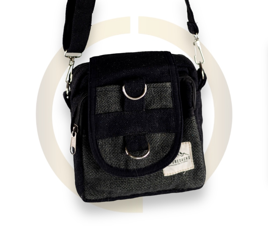 Nature Sacks - Handcrafted Hemp Satchels - Black – Golden Cedar Wholesale