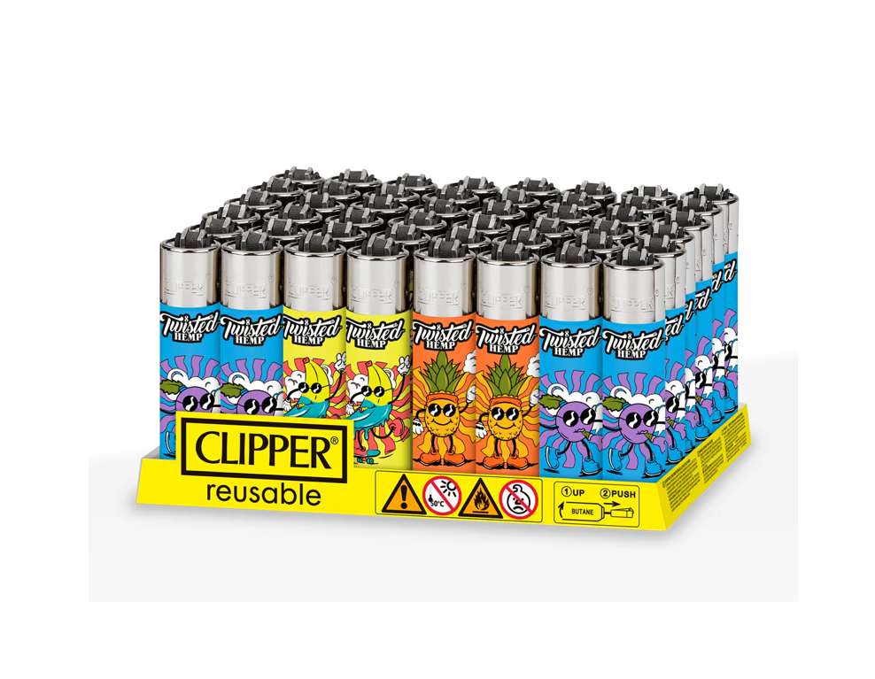 Clipper Lighters - Twisted Hemp Characters (48pcs) – Golden Cedar Wholesale