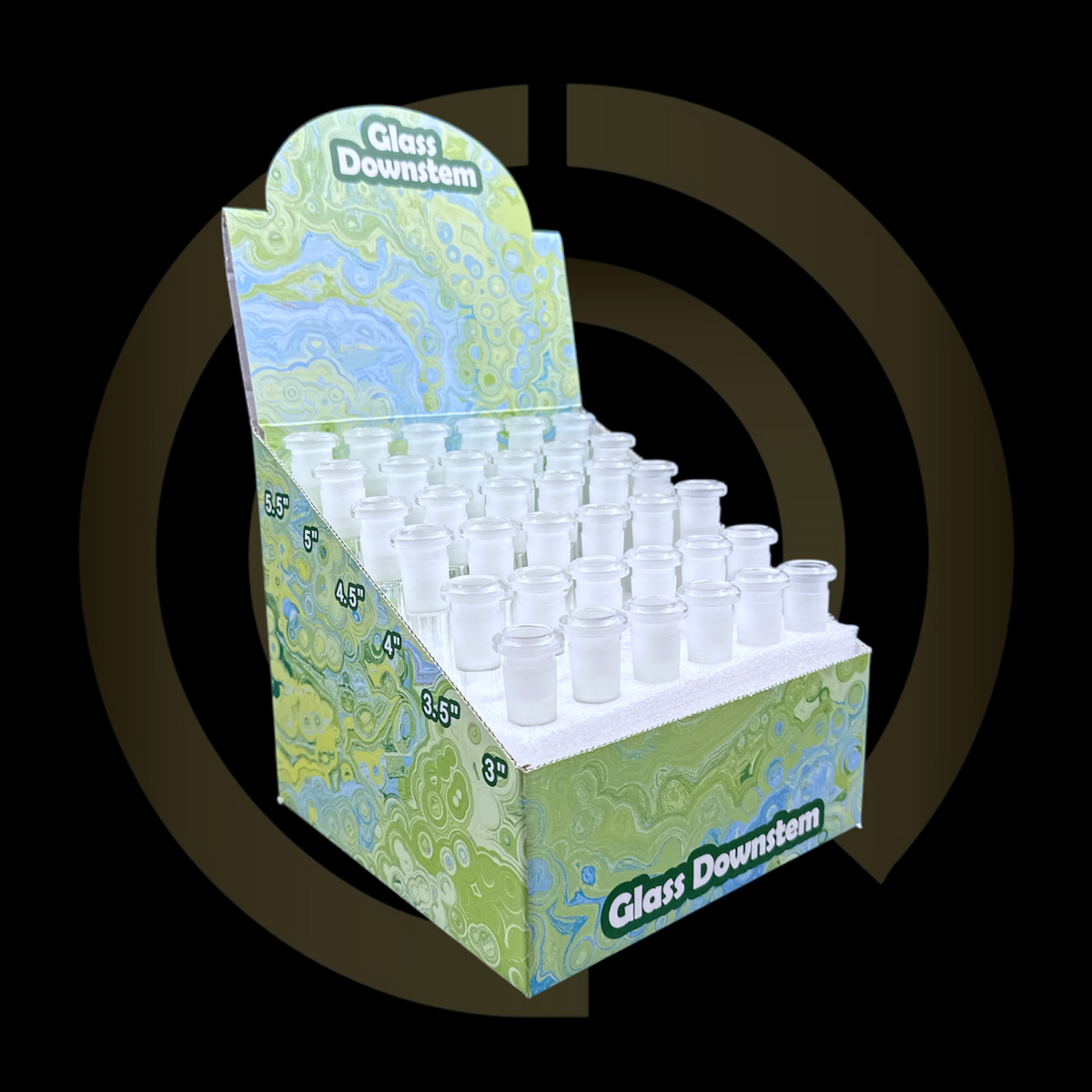 Glass Downstem Display (36pcs) – Golden Cedar Wholesale