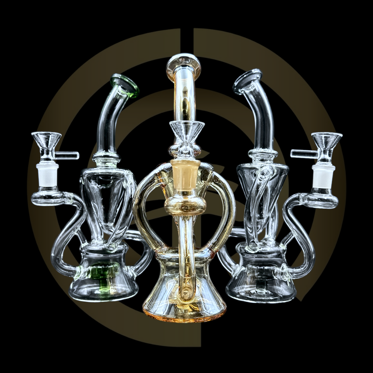 Recycler Water Pipe - Vortex (9") – Golden Cedar Wholesale