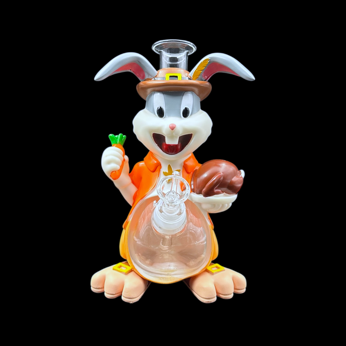 Glass Water Pipe - Pilgrim Rabbit (9") – Golden Cedar Wholesale