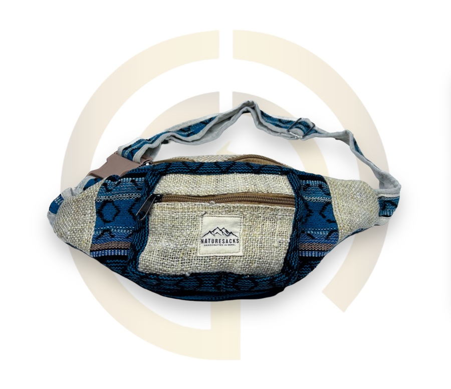 Nature Sacks - Handcrafted Hemp Fanny Packs - Ocean Blue – Golden Cedar ...
