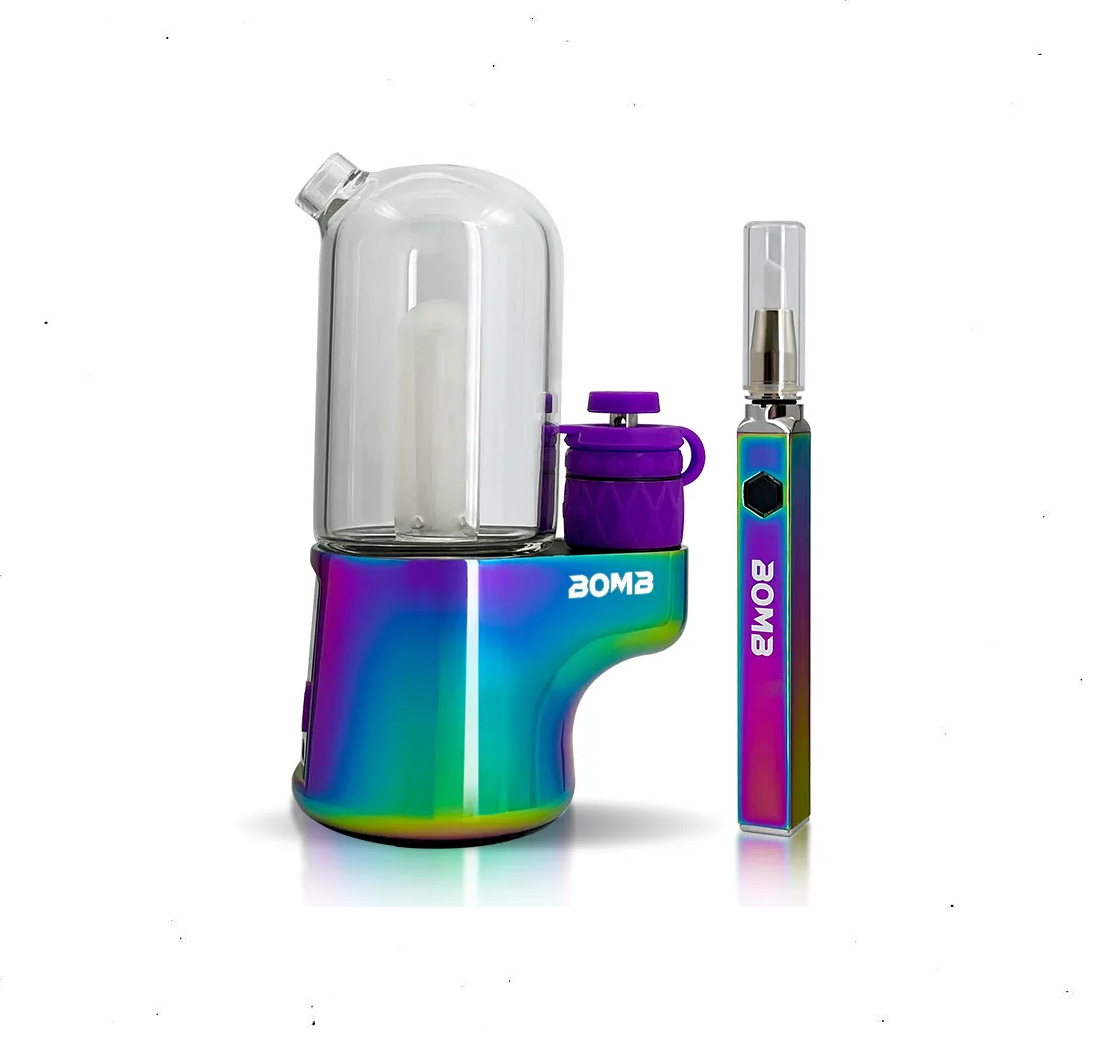 Bomb Pro Portable Rig - Rainbow Bundle – Golden Cedar Wholesale