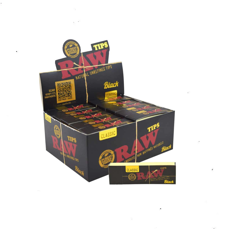 RAW - Black Tips (50 packs) – Golden Cedar Wholesale